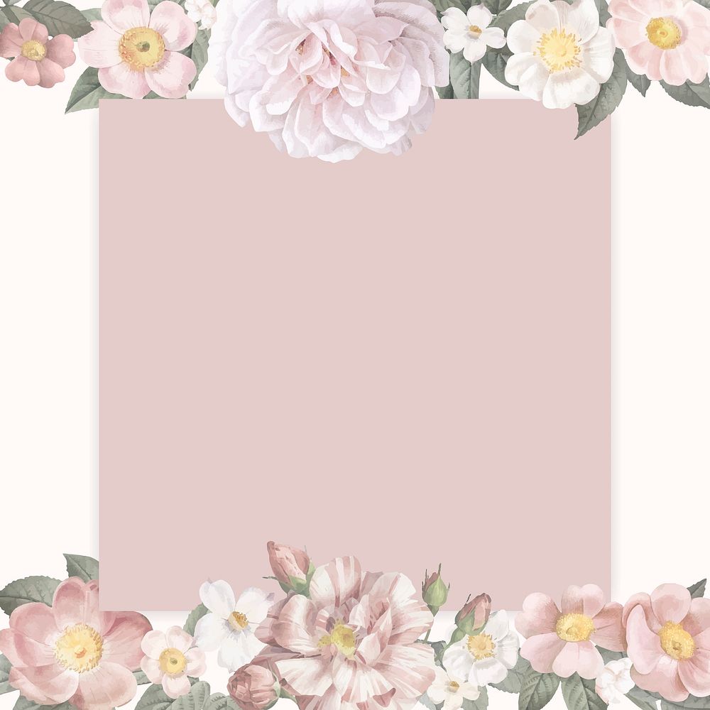 Elegant floral frame design vector | Premium Vector - rawpixel