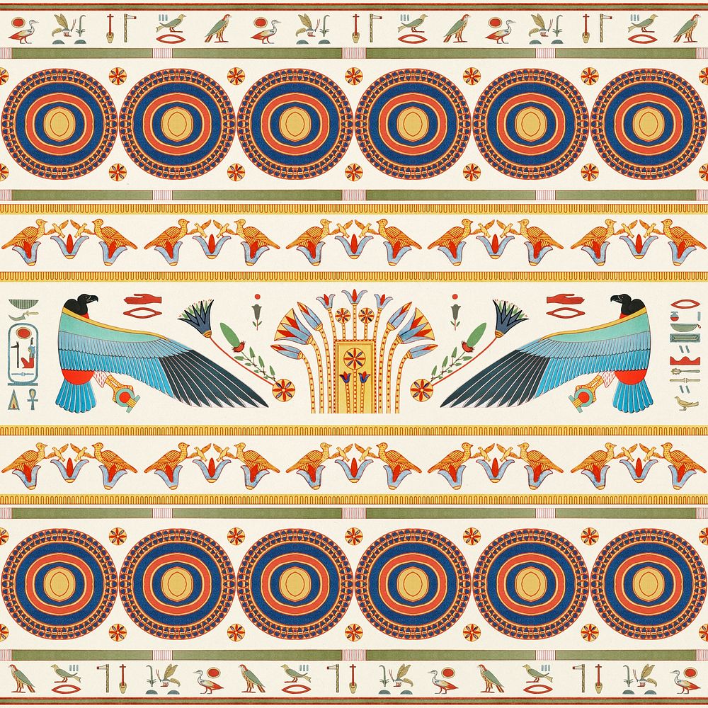 Egyptian ornamental seamless pattern background | Premium PSD - rawpixel