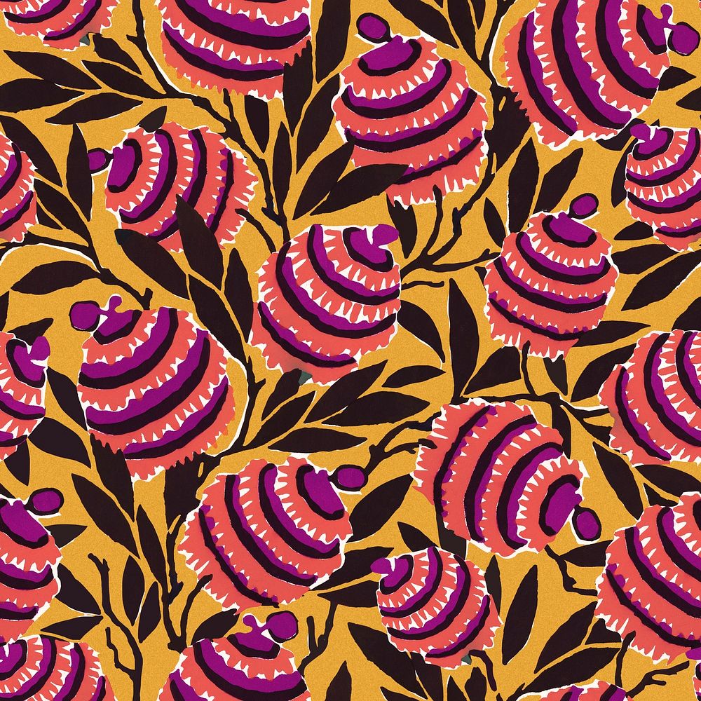 Aesthetic flower pattern background, Art | Premium Photo Illustration ...