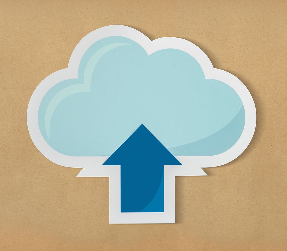 Cloud uploading icon technology graphic | Free Photo - rawpixel