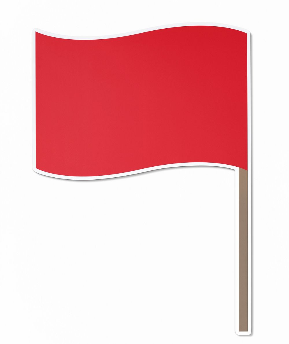 Isolated red flag vector illustration | Premium PSD - rawpixel