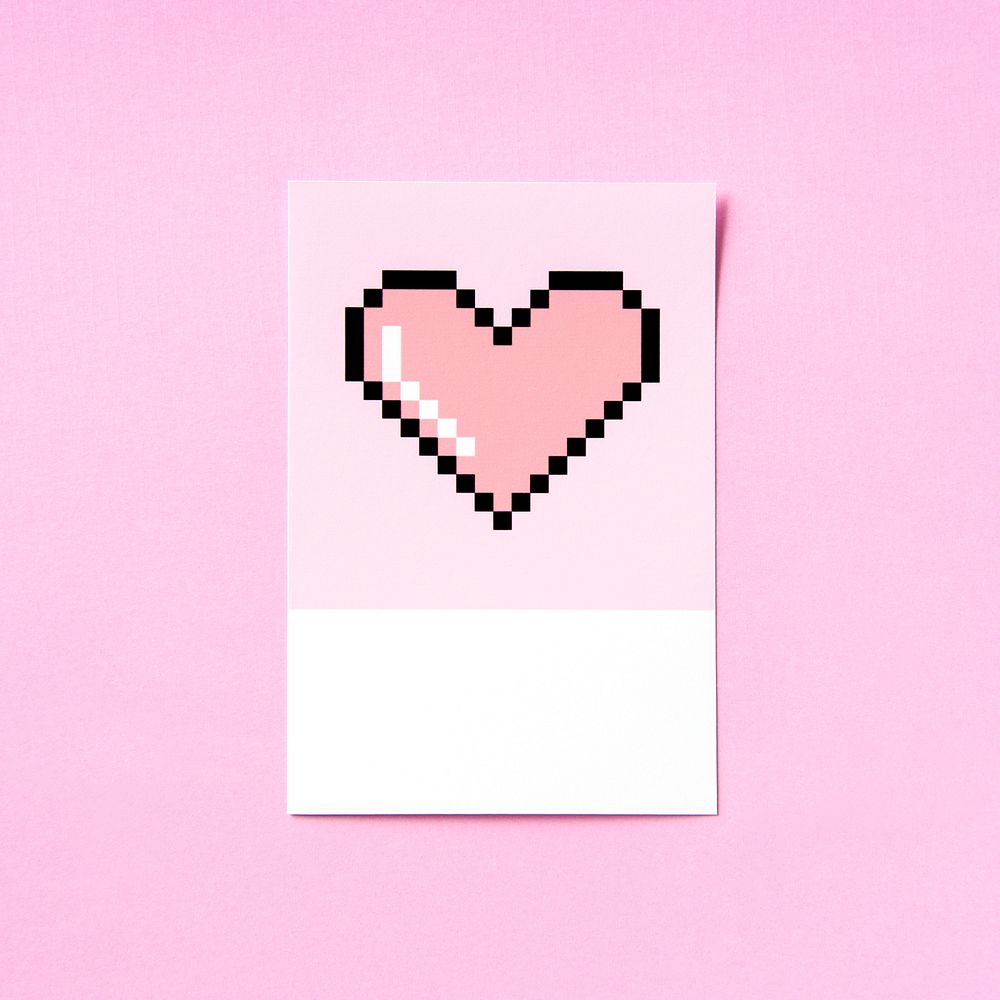Pixelated heart shape 3D illustration | Premium Photo - rawpixel