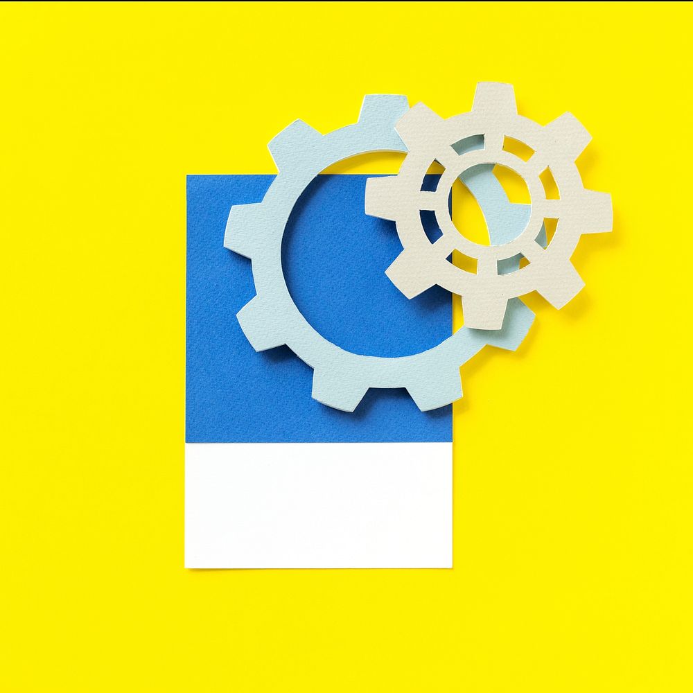 Paper craft art of cogs | Free Photo - rawpixel