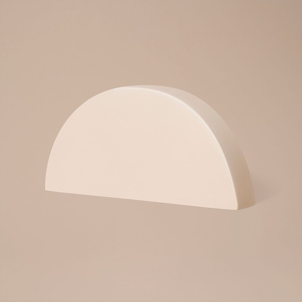 Beige semicircle, geometric shape sticker | Premium PSD - rawpixel