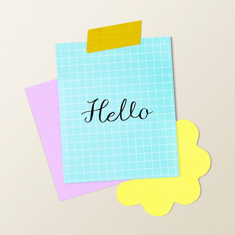 Cute reminder note mockup, washi | Premium PSD Mockup - rawpixel