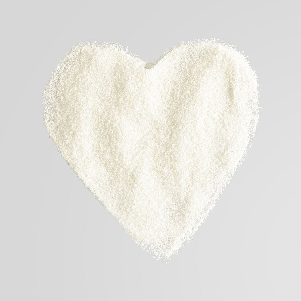 White heart, powder texture collage | Premium PSD - rawpixel