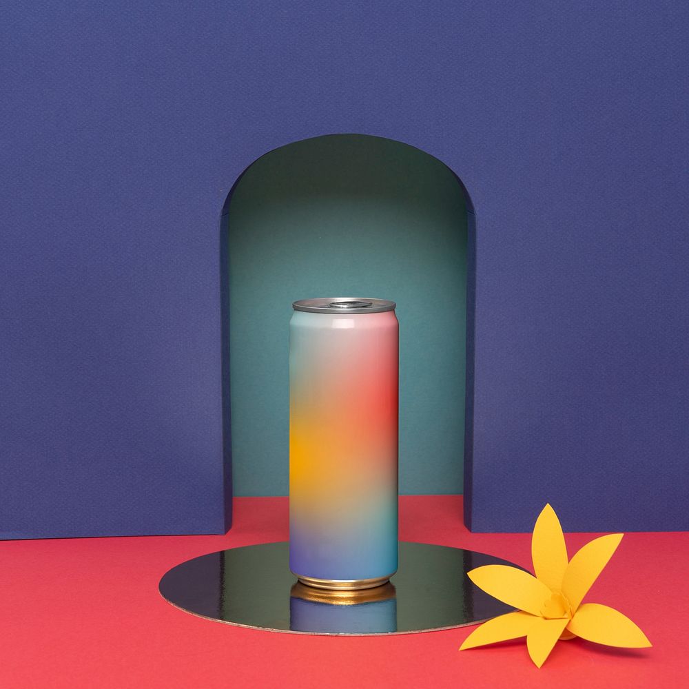 Gradient soda can, beverage packaging | Free Photo - rawpixel