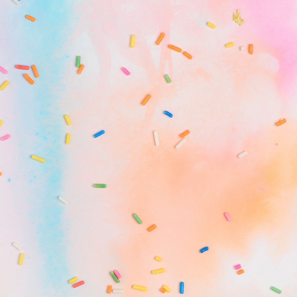 Sugar sprinkles pastel watercolor background | Free Photo - rawpixel