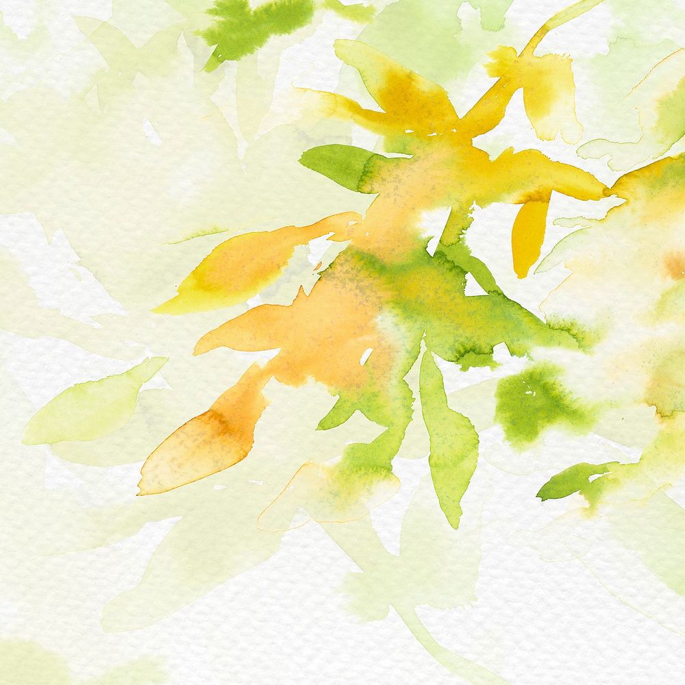 Beautiful leaf watercolor background green | Free Photo - rawpixel