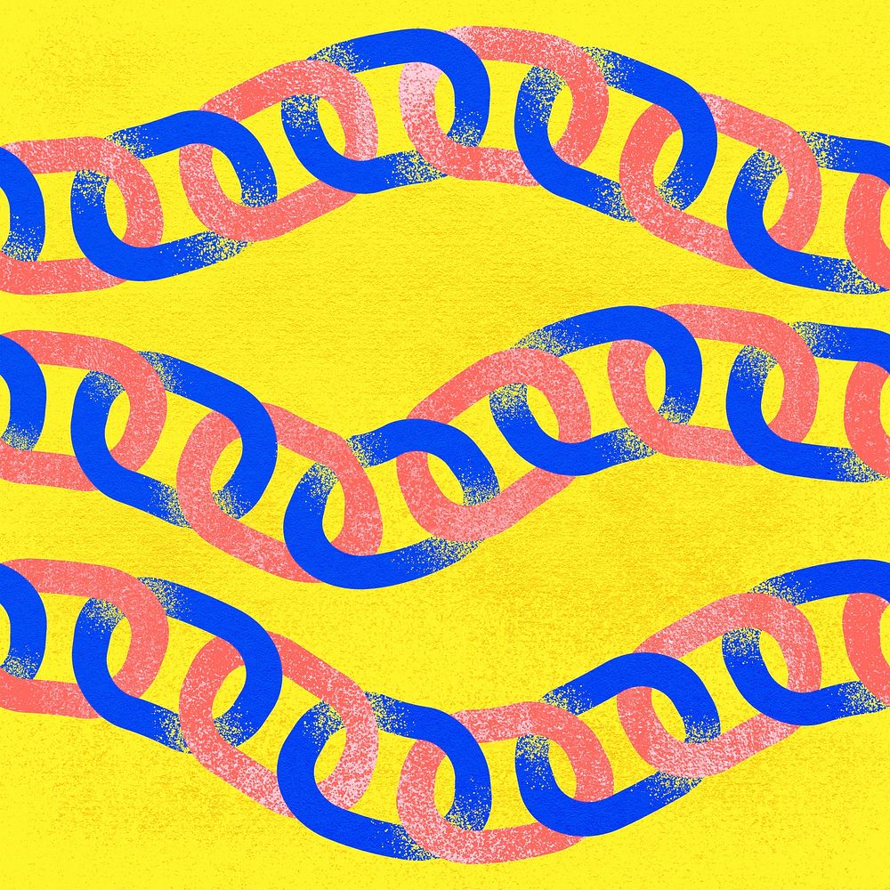 Cute chain pattern background, yellow | Premium PSD - rawpixel