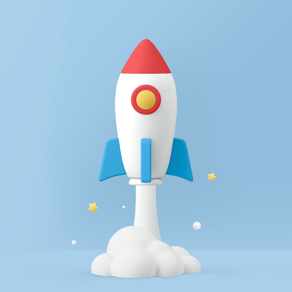 3D rocket clipart, business launch | Premium Photo Illustration - rawpixel