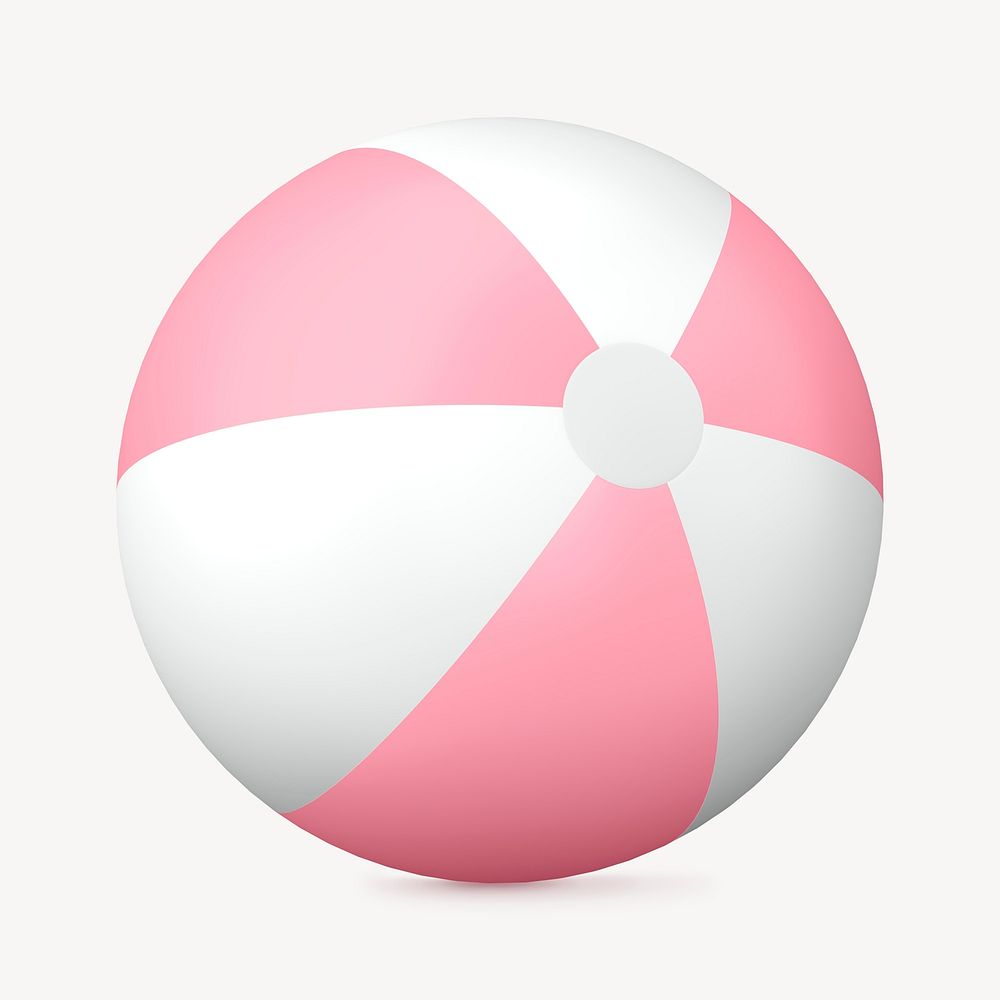 3D beach ball collage element, | Premium PSD - rawpixel