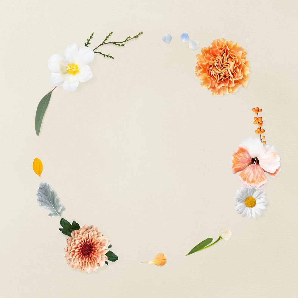 Colorful flower frame background, nature | Free Photo - rawpixel