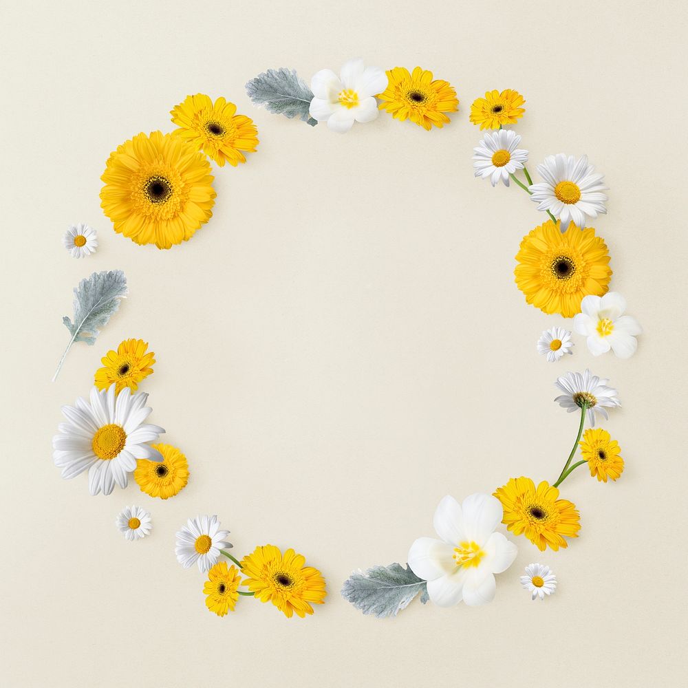 Aesthetic floral frame, botanical psd | PSD - rawpixel