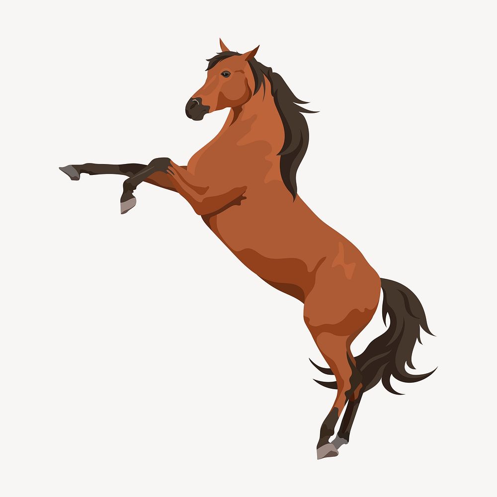 Horse rearing, animal illustration psd | Premium PSD Illustration ...