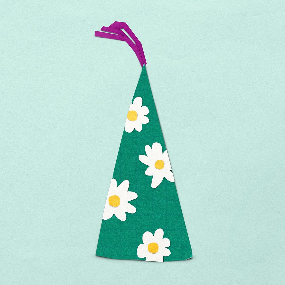 Party hat collage element, paper | Premium PSD - rawpixel