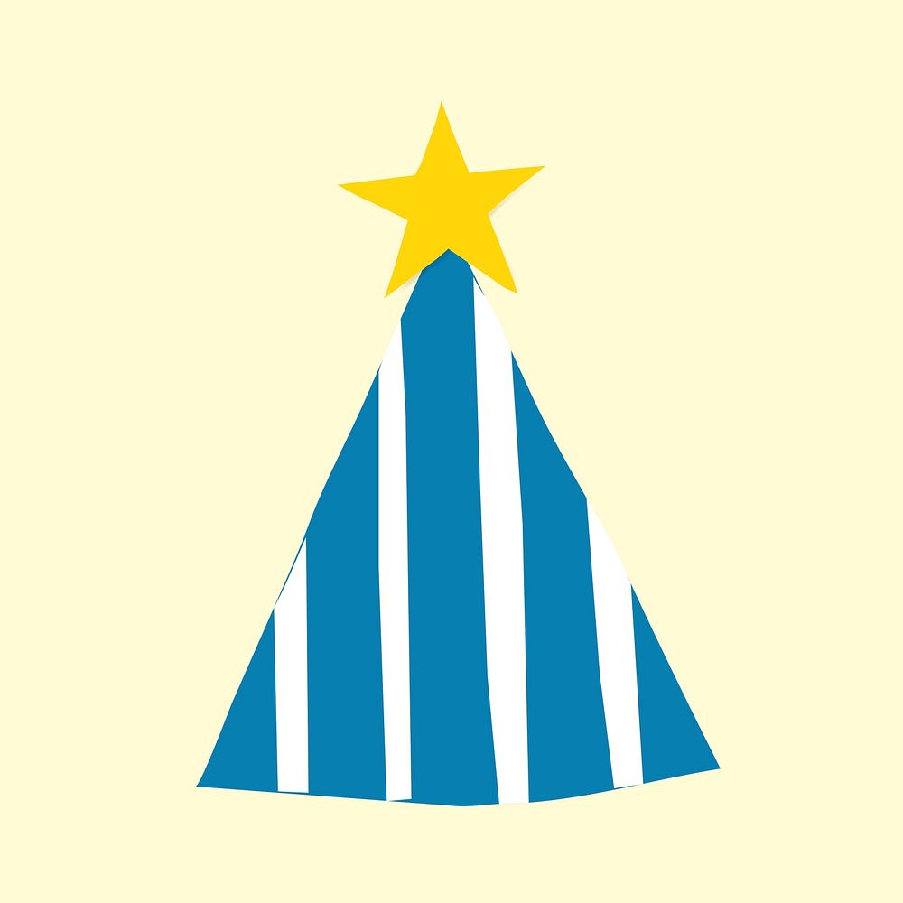 Party hat collage element, festive | PSD - rawpixel