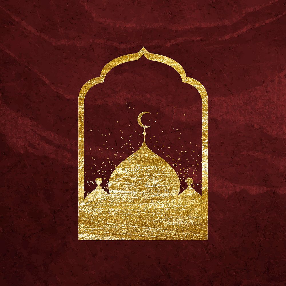 Gold mosque sticker, festive collage | Premium Vector - rawpixel