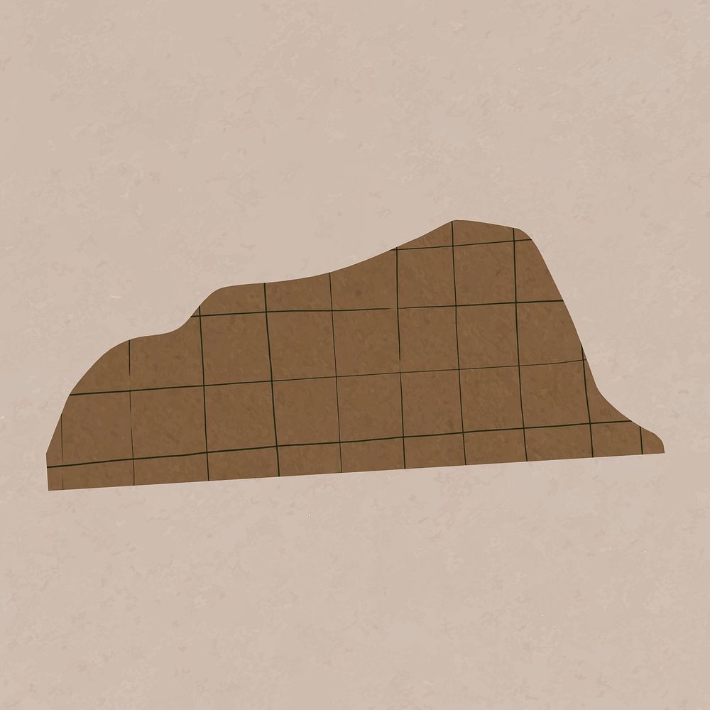 Brown abstract shape sticker, scrapbook | Premium Vector - rawpixel