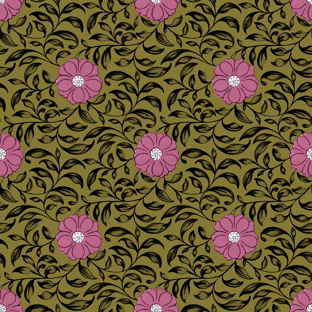 Chinese vintage seamless pattern flower | Premium Vector Illustration ...