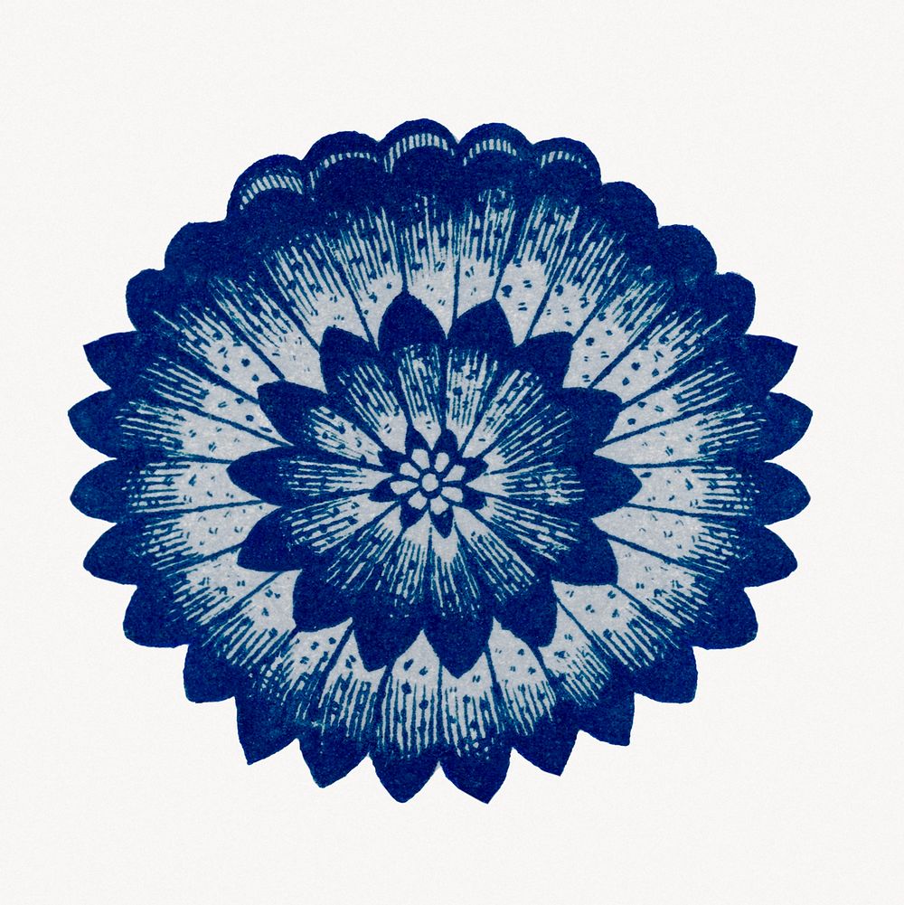 Blue flower illustration, vintage Chinese | Premium Photo Illustration ...