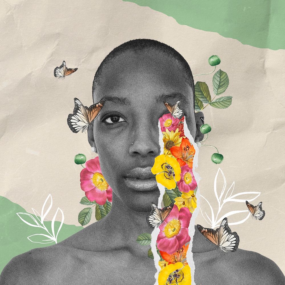 Mental health collage element, sadness | Premium Photo Illustration ...