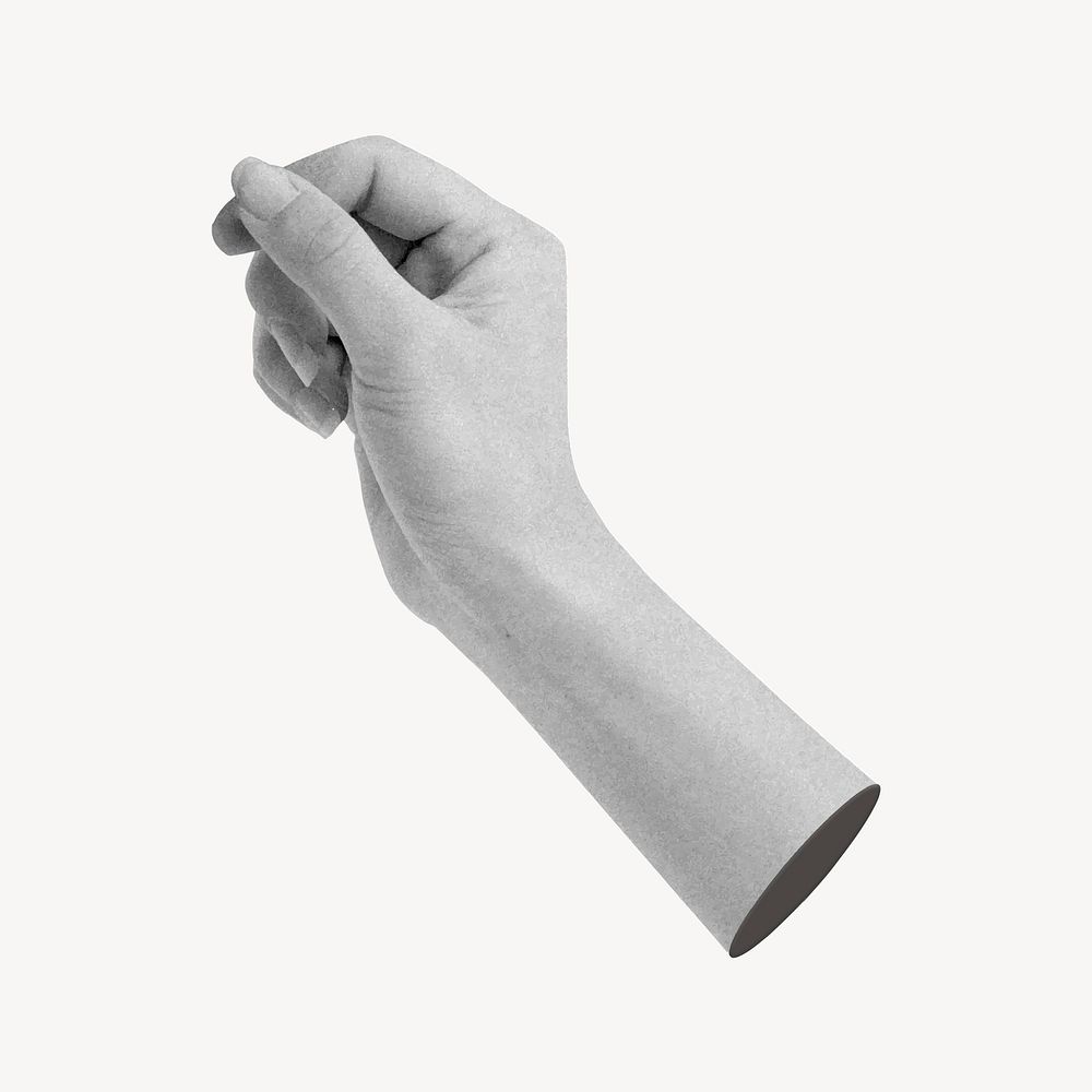 Gray hand surreal collage element | Premium Vector - rawpixel