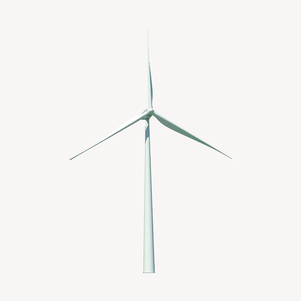 Wind power collage element, clean | Premium Vector - rawpixel