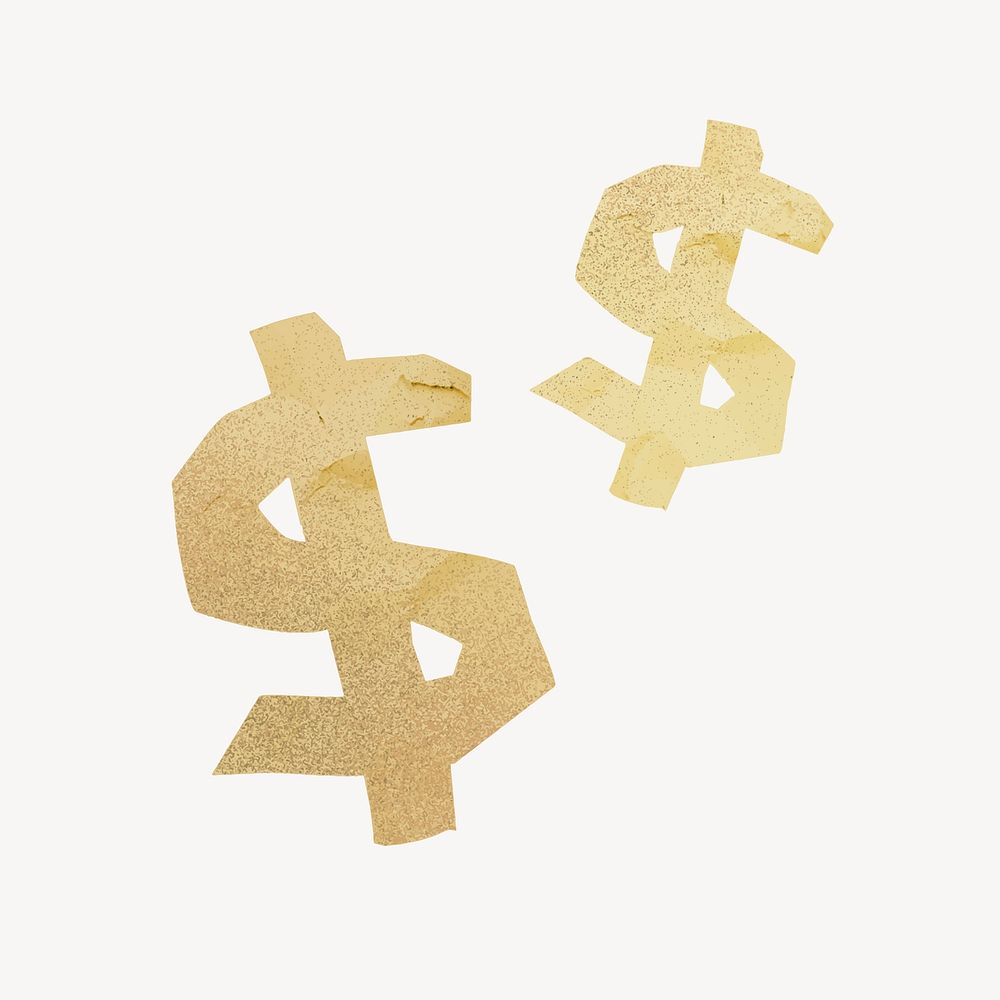 US dollar sign shape, paper | Free Vector - rawpixel