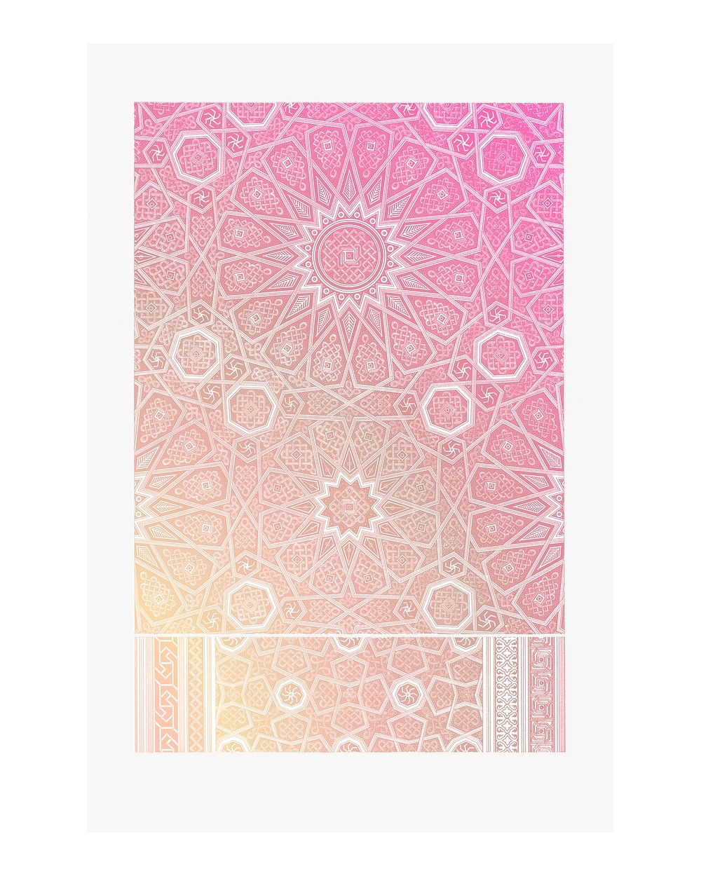 Pink Arabian pattern vintage illustration | Premium Photo - rawpixel