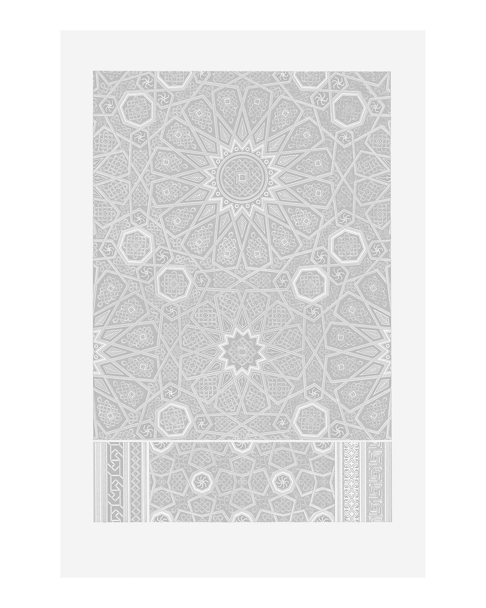 Gray Arabian pattern vintage illustration | Premium Photo - rawpixel