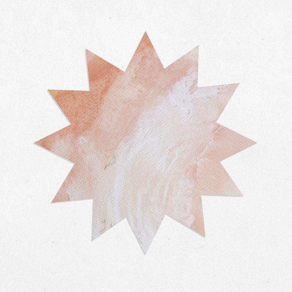 Twelve pointed star shaped badge | Premium PSD - rawpixel