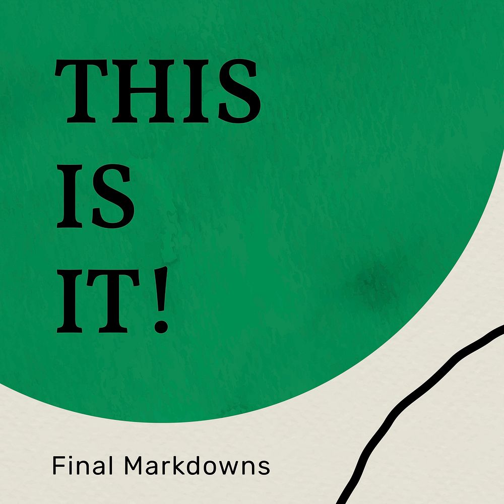 Final markdowns Memphis sale template | Premium Vector Template - rawpixel