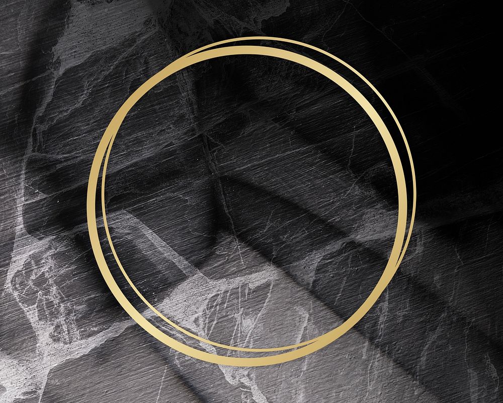 Golden framed circle marble texture | Premium Photo - rawpixel
