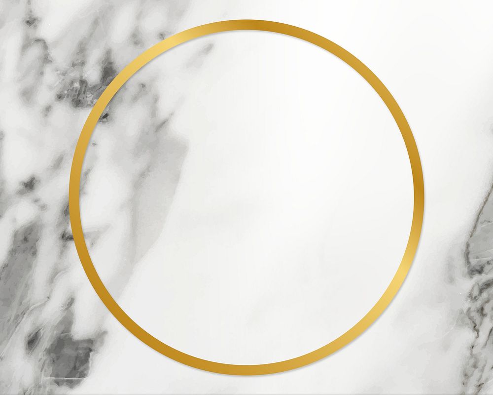 Golden framed circle marble texture | Premium Photo - rawpixel
