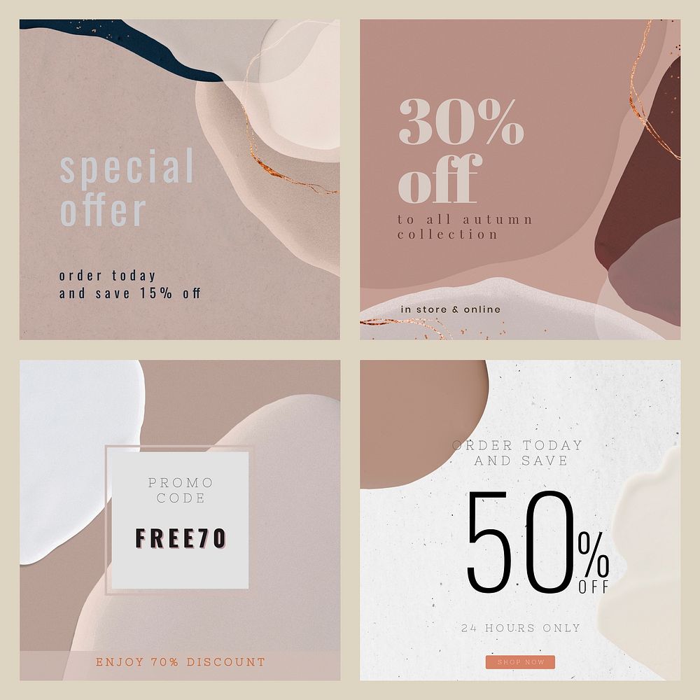 Fashion sale template collection vector | Premium Vector - rawpixel