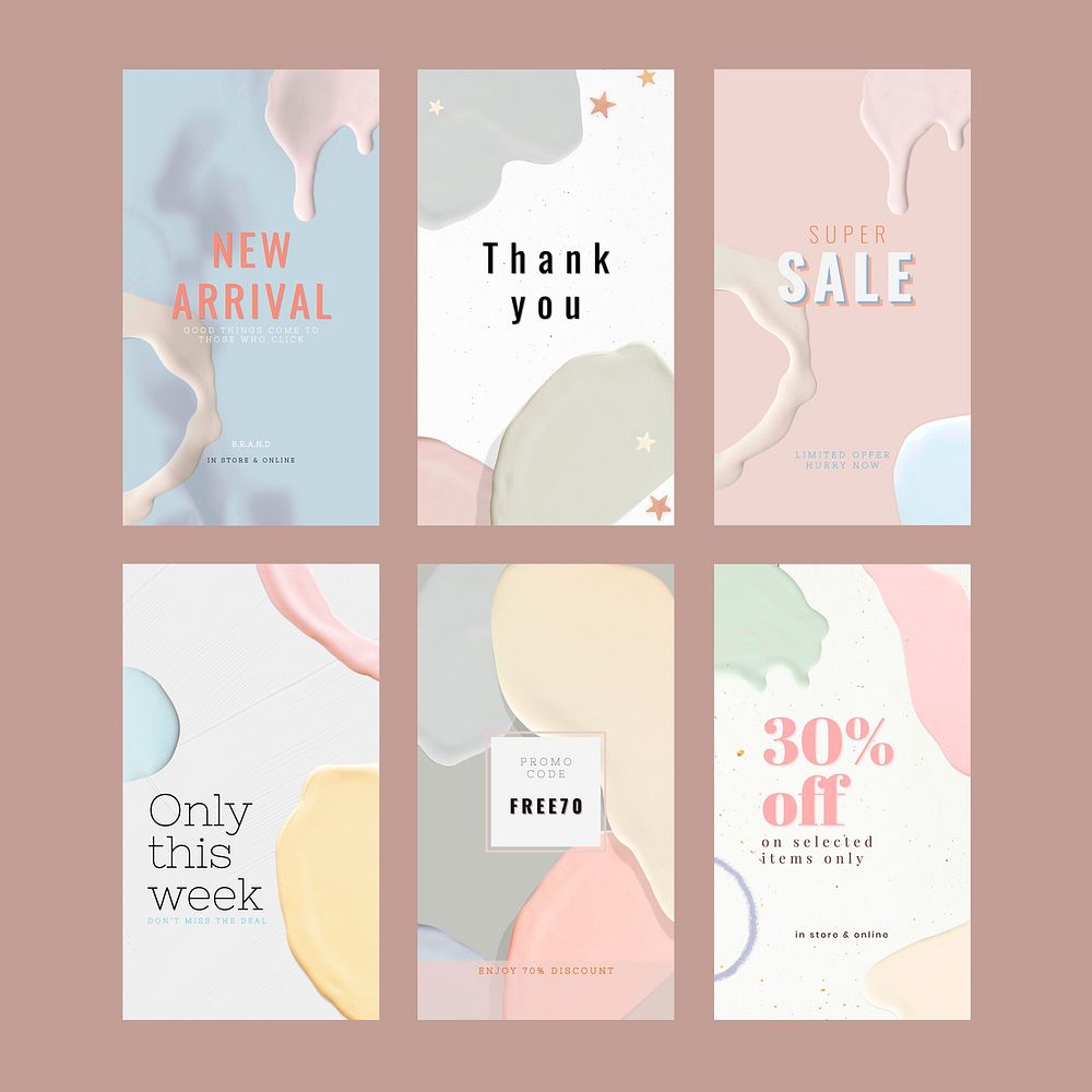 Fashion sale template collection vector | Premium Vector - rawpixel