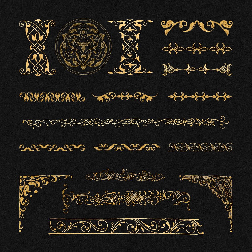 Victorian gold vintage divider psd | Premium PSD - rawpixel