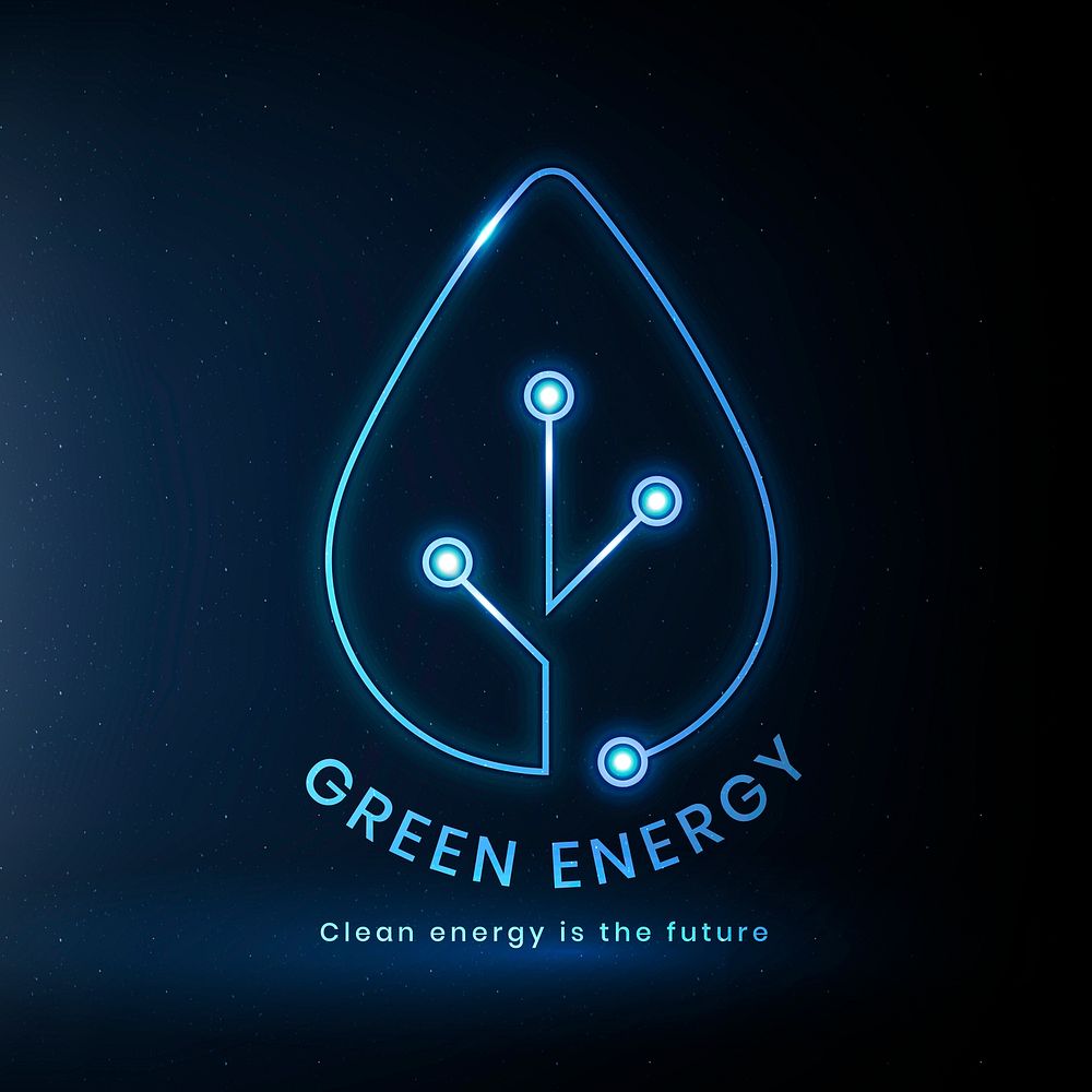 Green energy environmental logo text | Free Photo - rawpixel