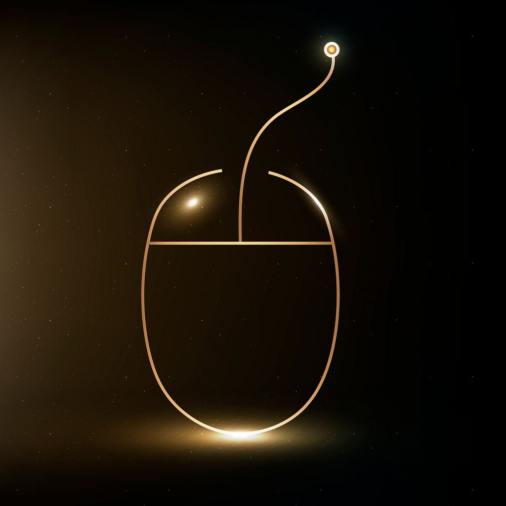 Computer mouse education icon gold | Free Photo - rawpixel