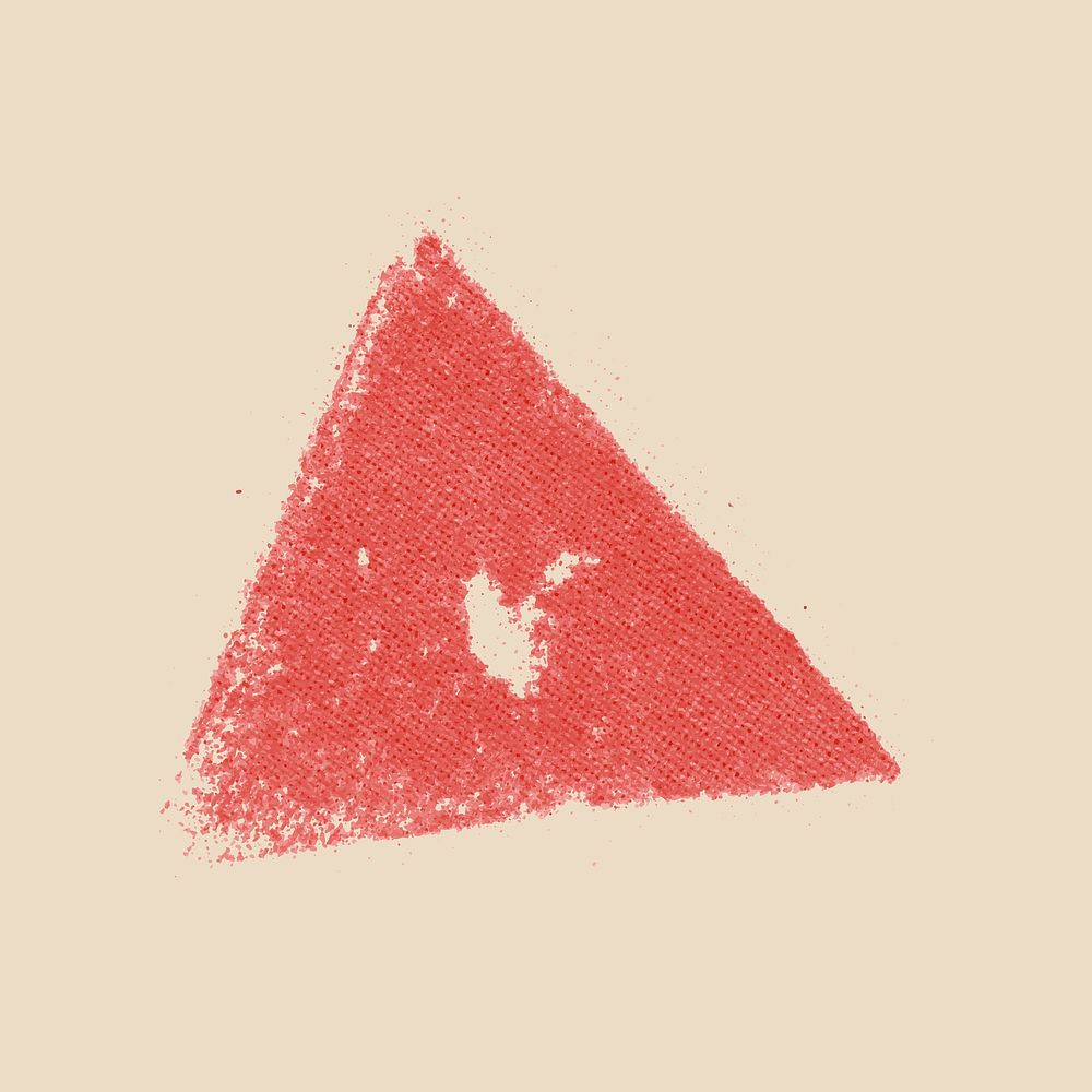 Red triangle paint stamp DIY | Free Photo - rawpixel
