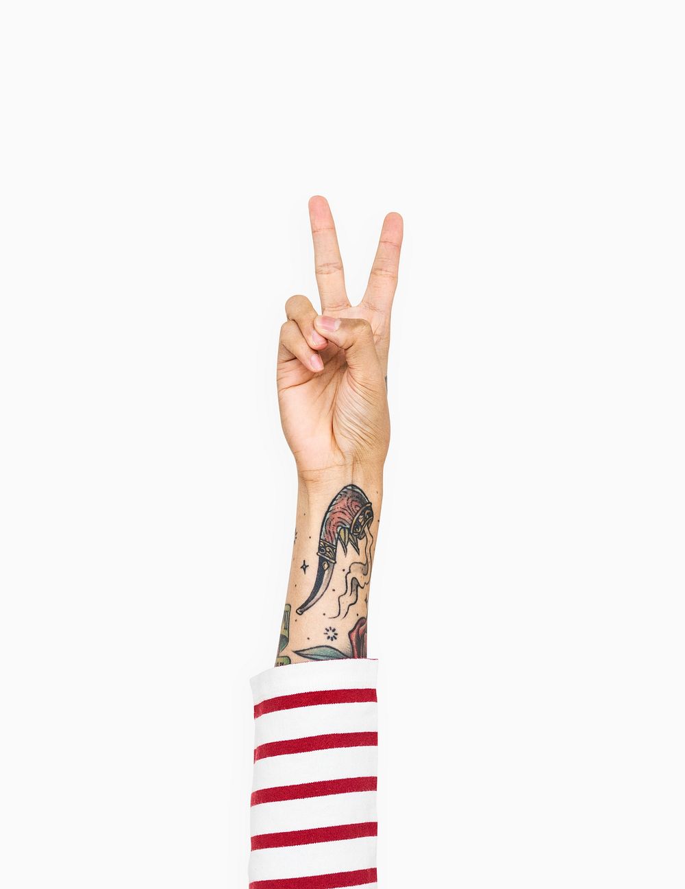 Hand showing V-shape victory gesture | Premium PSD - rawpixel