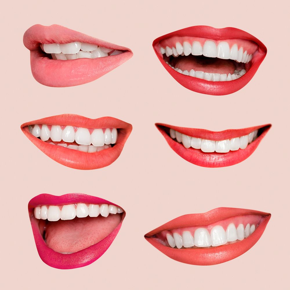 Lips & mouth collage element | Premium PSD - rawpixel
