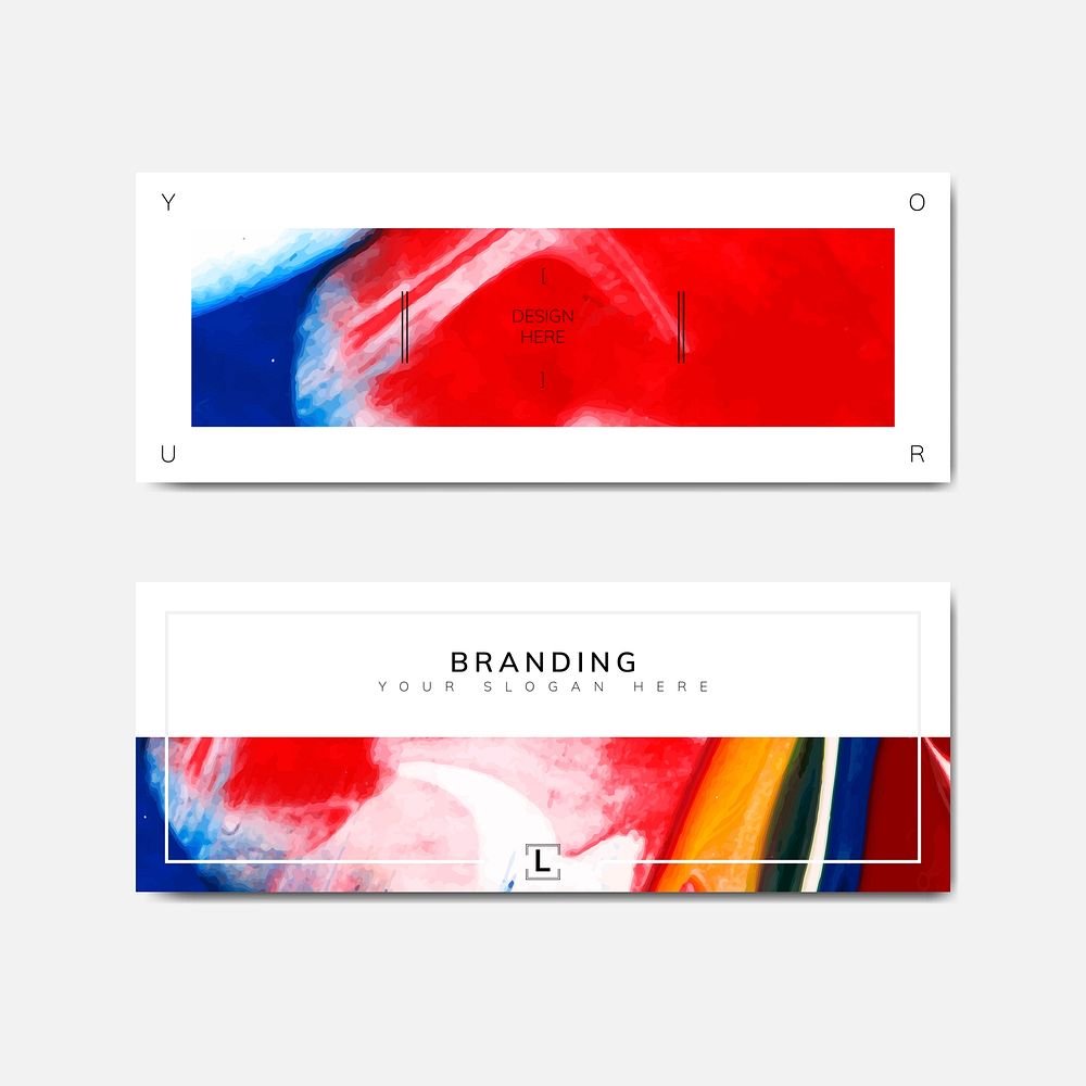 Colorful abstract art banner template | Premium Vector - rawpixel