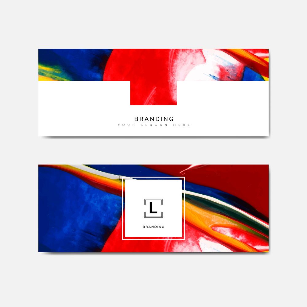Colorful abstract art banner template | Free Vector - rawpixel