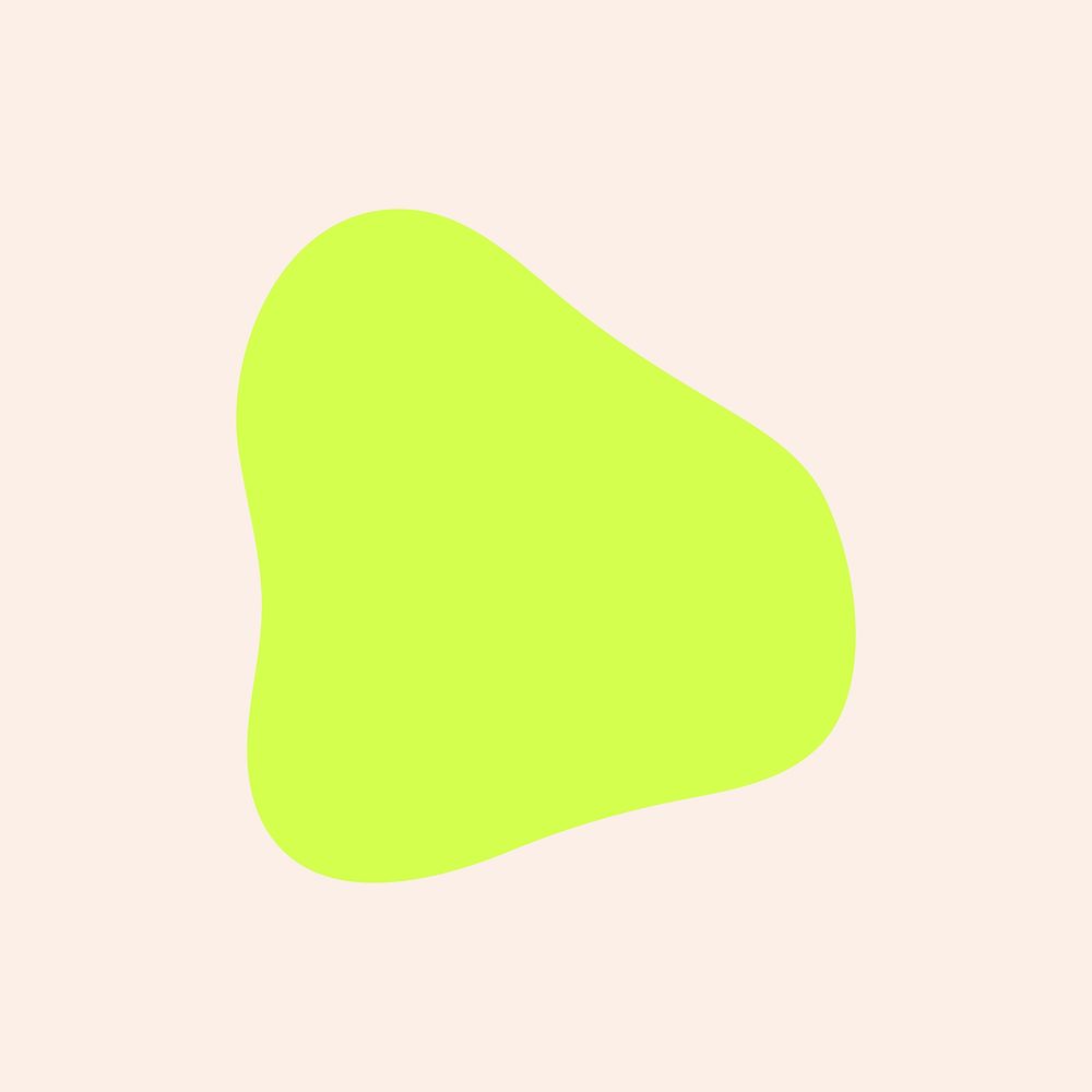 Green blob shape sticker, abstract | Vector - rawpixel