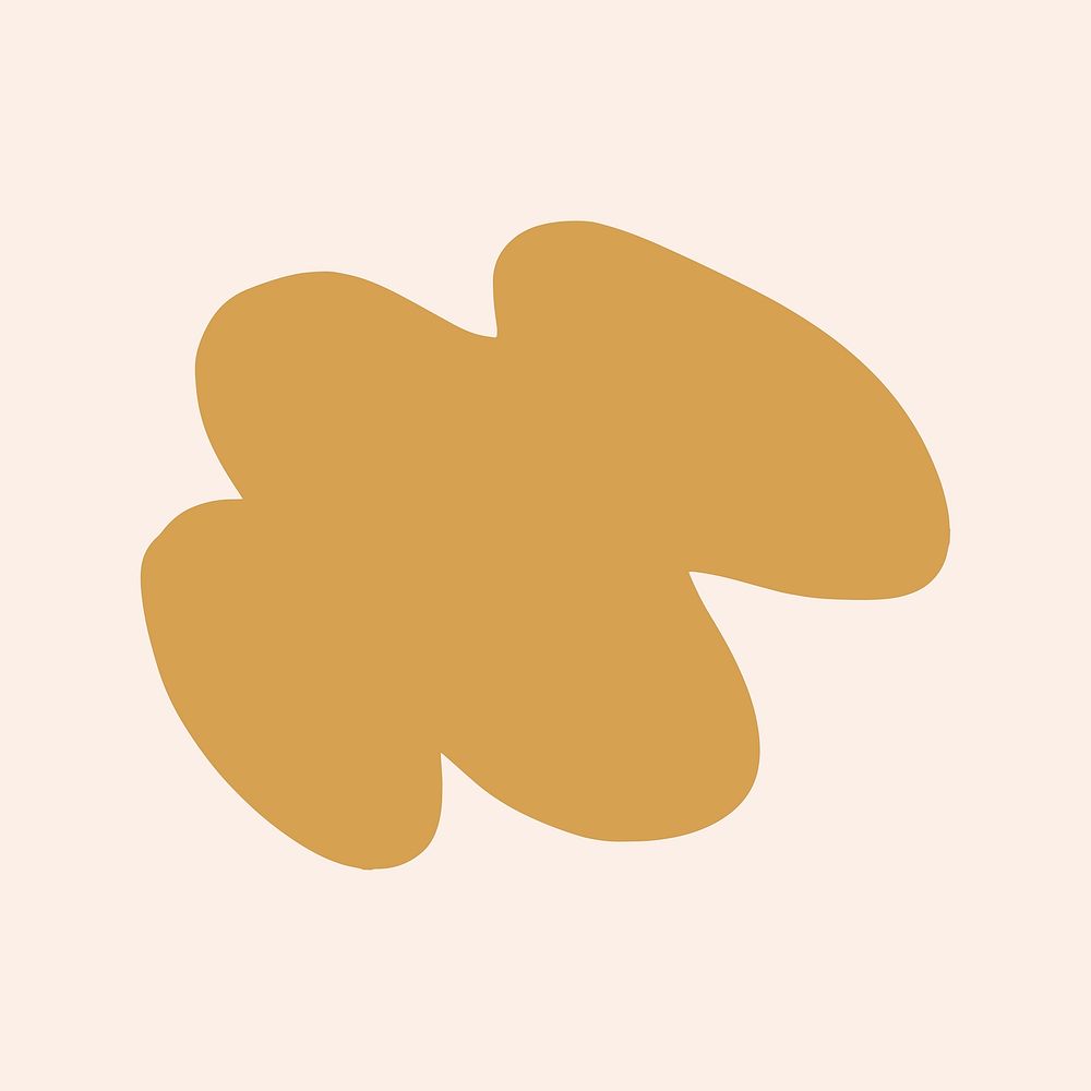Brown irregular shape sticker, abstract | Premium Vector - rawpixel