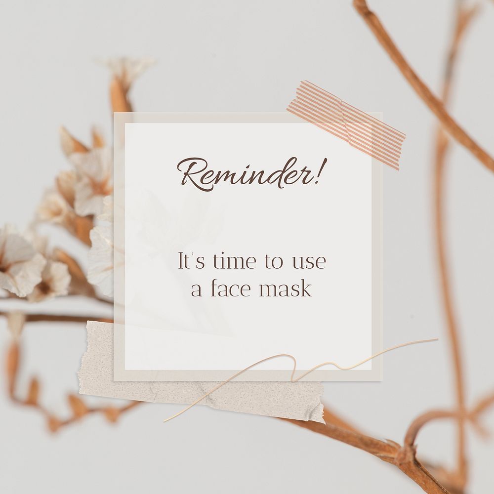 Beauty Facebook post template, reminder | Premium Vector Template ...