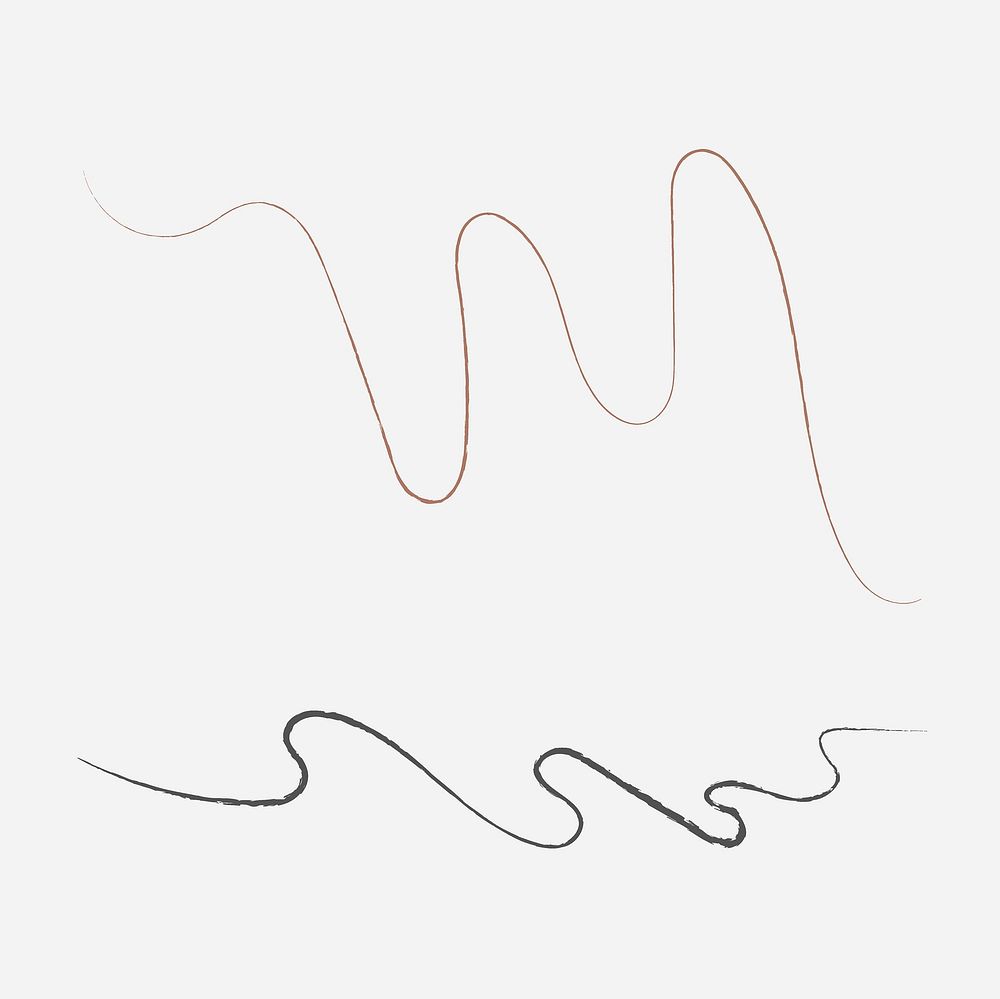 Squiggle line clipart, minimal design | Free Vector - rawpixel