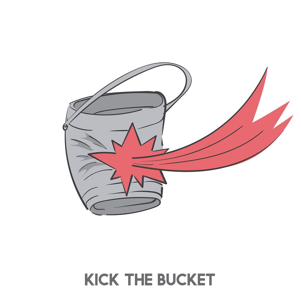 Kick the bucket | Premium Vector - rawpixel
